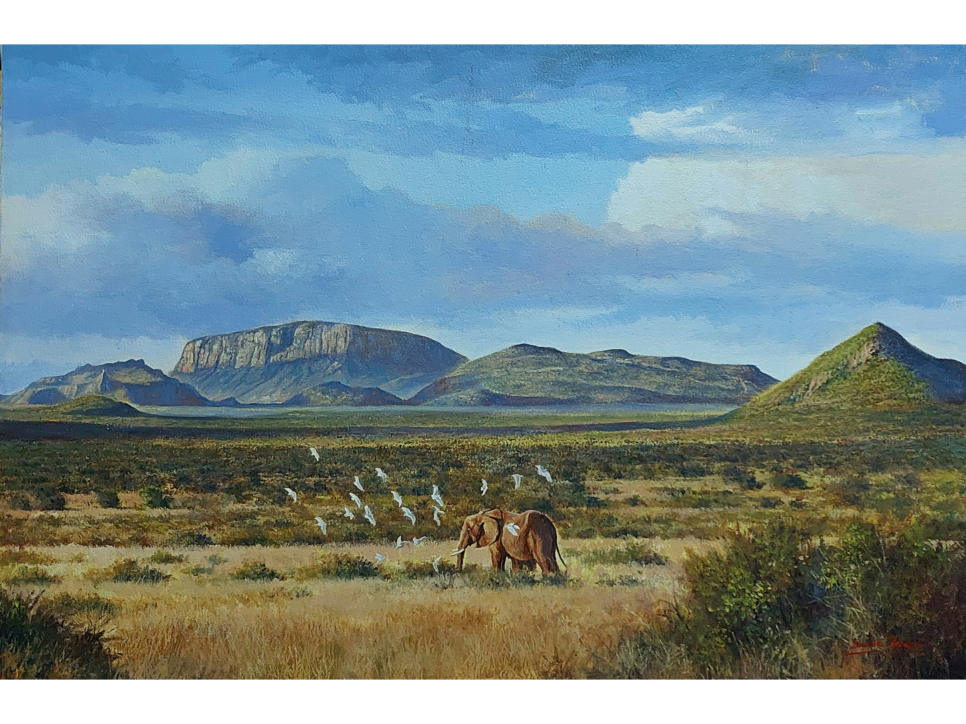 Samburu, Kenya - Dawie Fourie | Oil painting 60 x 90 cm – Partners ...
